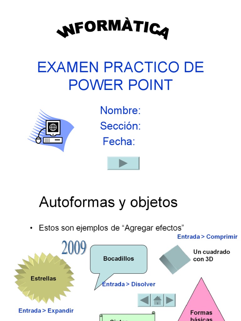Examen Practico de Power Point