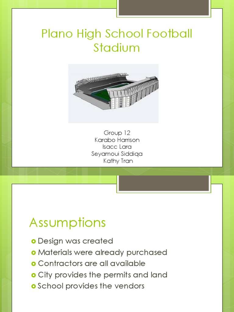 Plano High School Stadium Project Overview | PDF