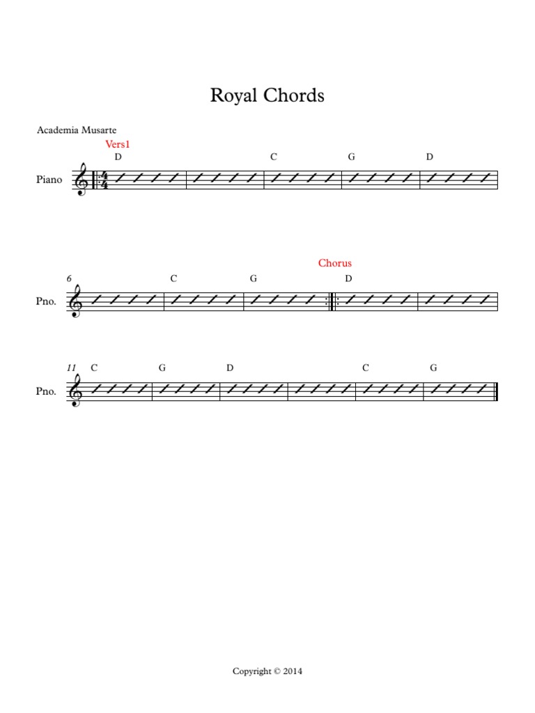 Royal Chords: V Er s1 | PDF