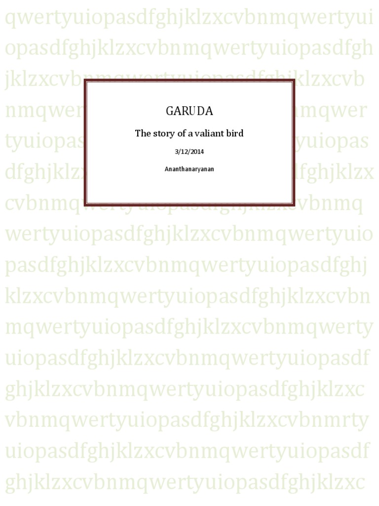 The Story of Garuda | PDF | Hindu Mythology | Hindu Deities