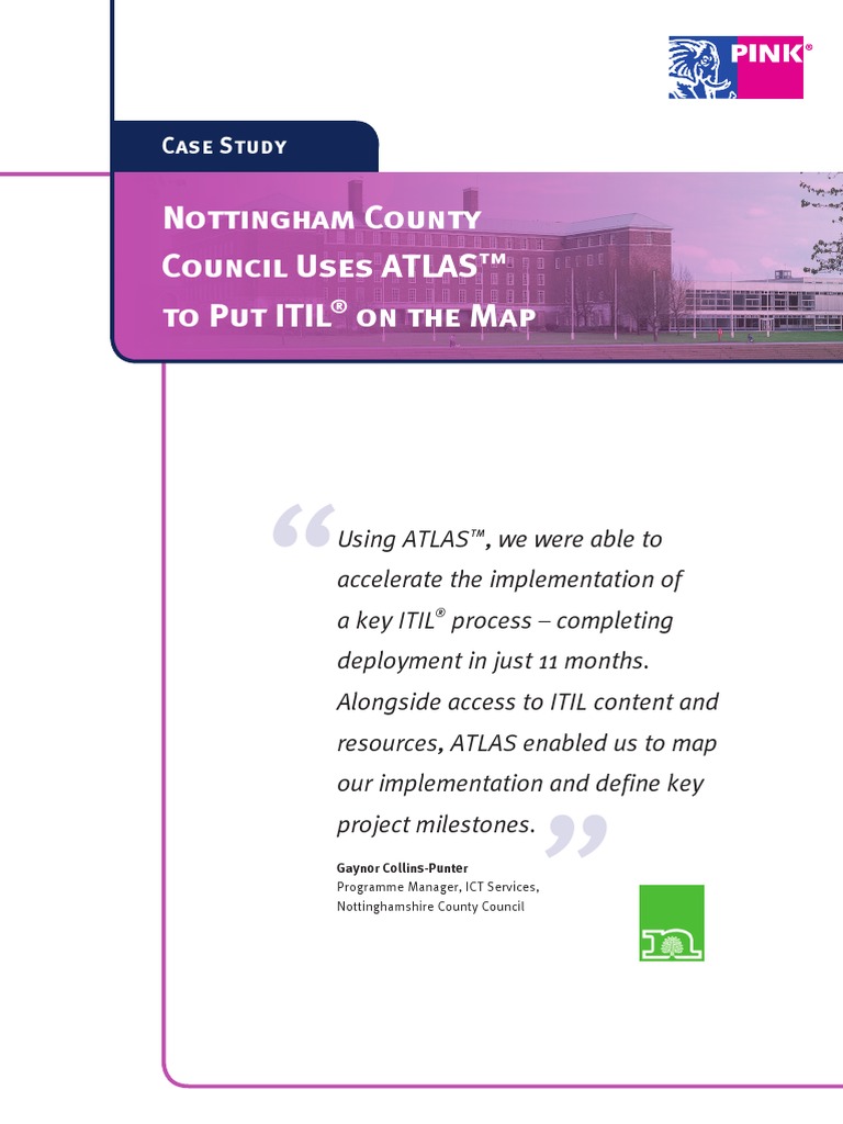 Nottingham County Council Uses ATLAS To Put ITIL On The Map: Case Study ...