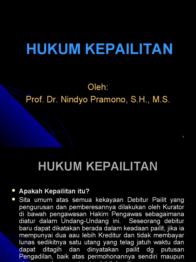 Hukum Kepailitan | PDF | Ilmu Sosial | Hukum