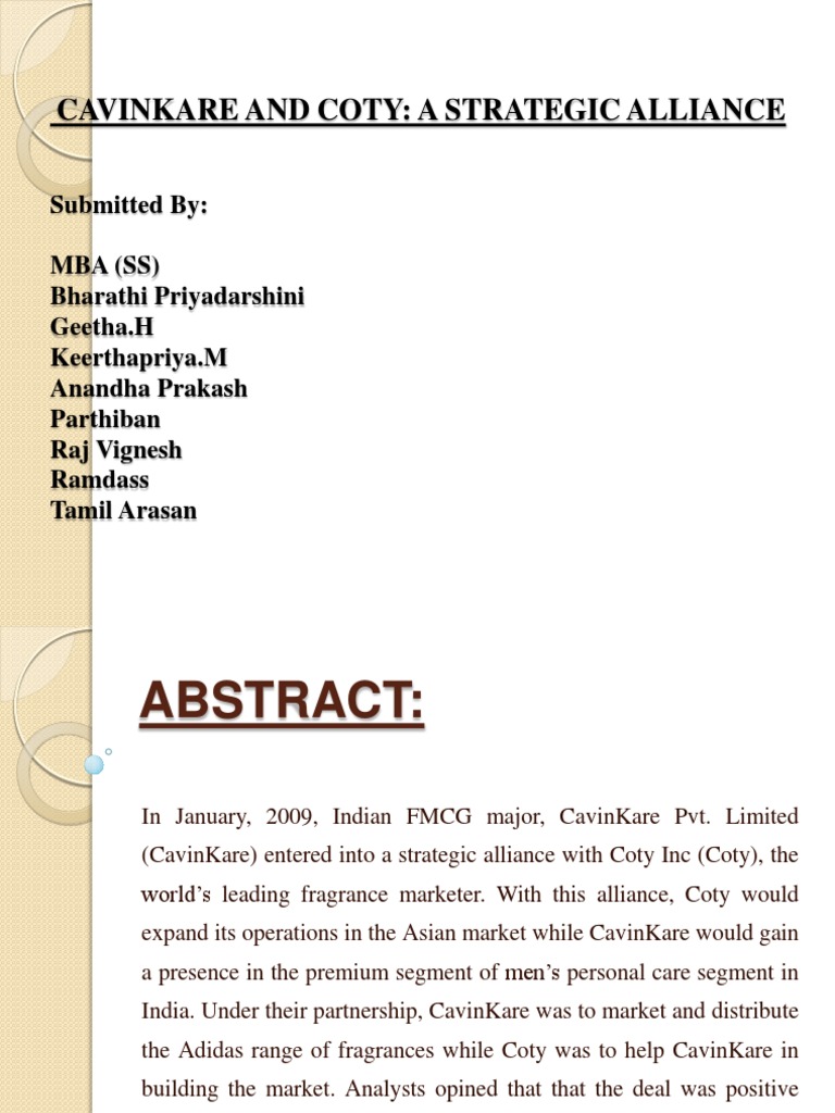 Cavinkare and Coty | PDF | Adidas | Brand