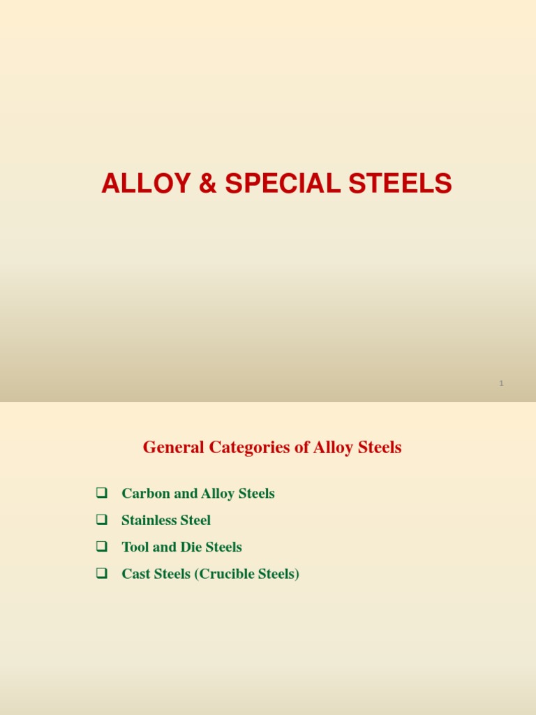 Alloy & Special Steels | PDF | Steel | Stainless Steel