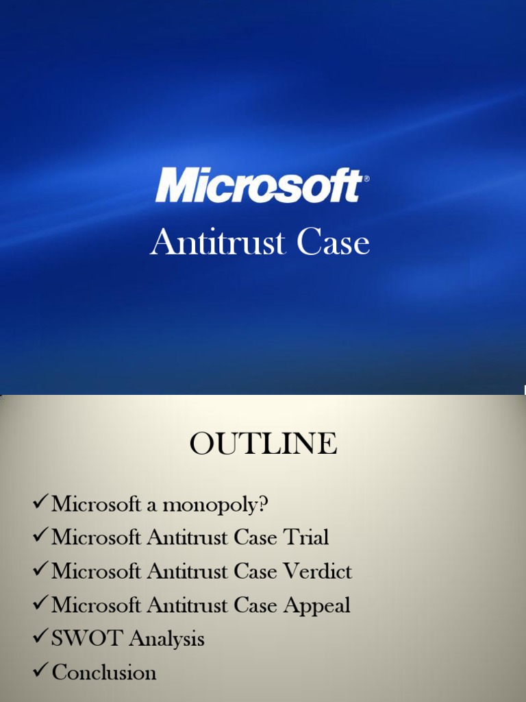 Antitrust Case | PDF | Competition Law | Microsoft