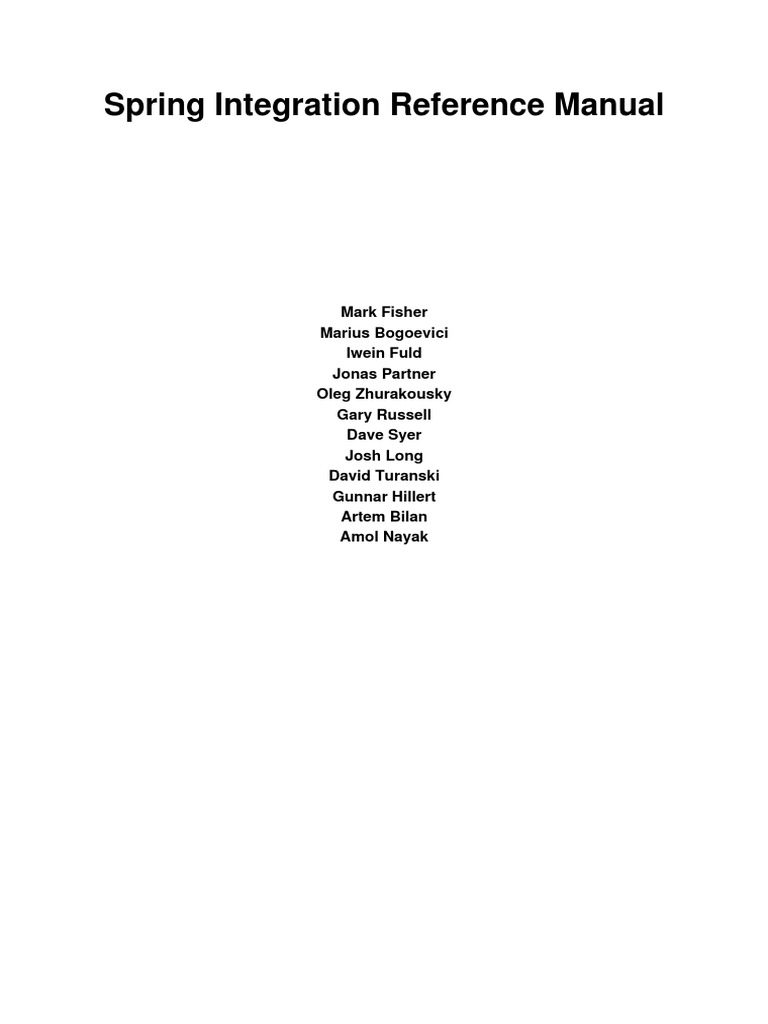 Spring Integration Reference Pdf Hypertext Transfer Protocol File Transfer Protocol 
