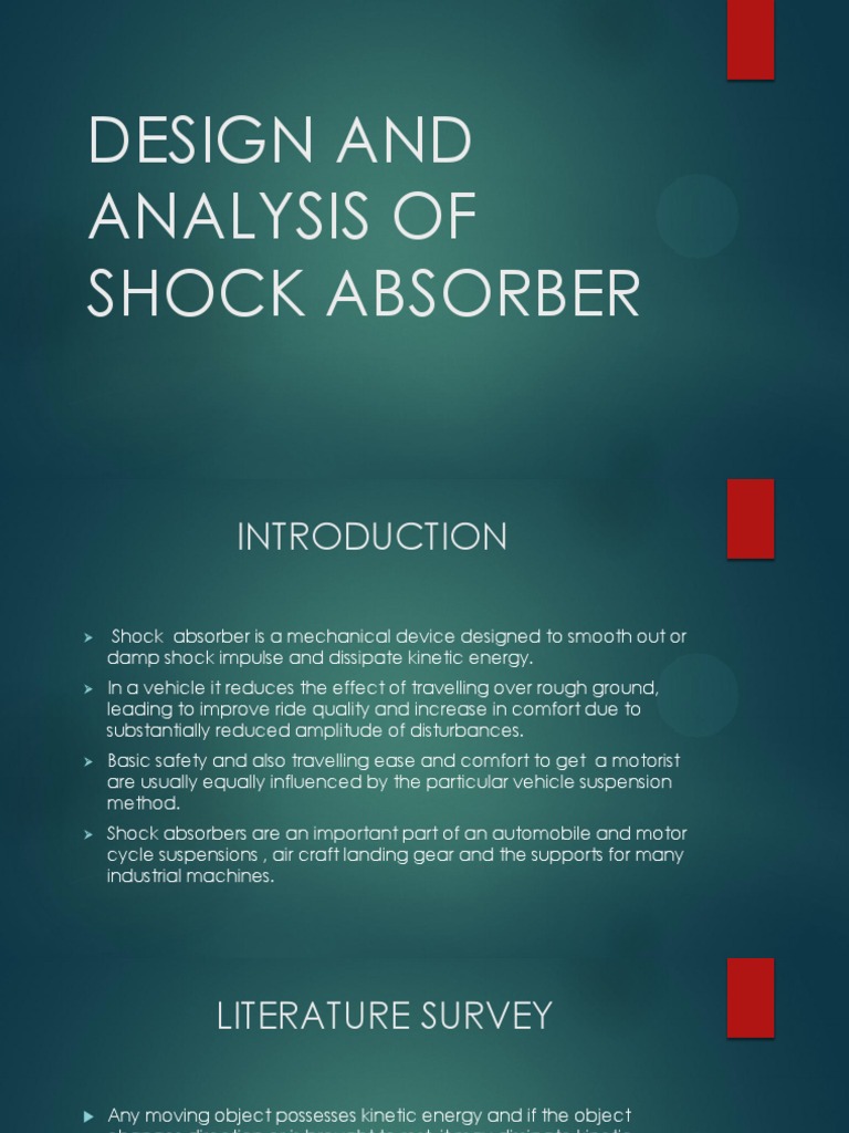 Design and Analysis of Shock Absorber | PDF | Applied And ...