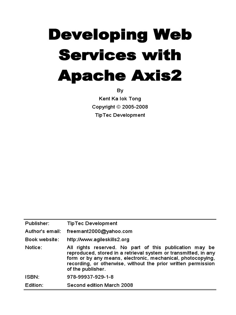 Dev Web Services With Apache Axis | PDF | Xml Schema | Data