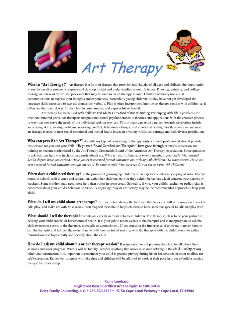 Art Therapy 4 DFC Final1 | PDF | Art Therapy | Psychotherapy