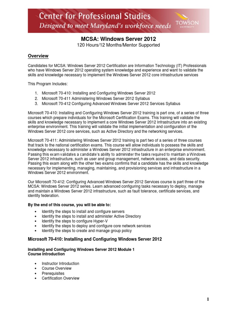 TOW - MCSA Windows Server 2012 | PDF | Active Directory | Hyper V