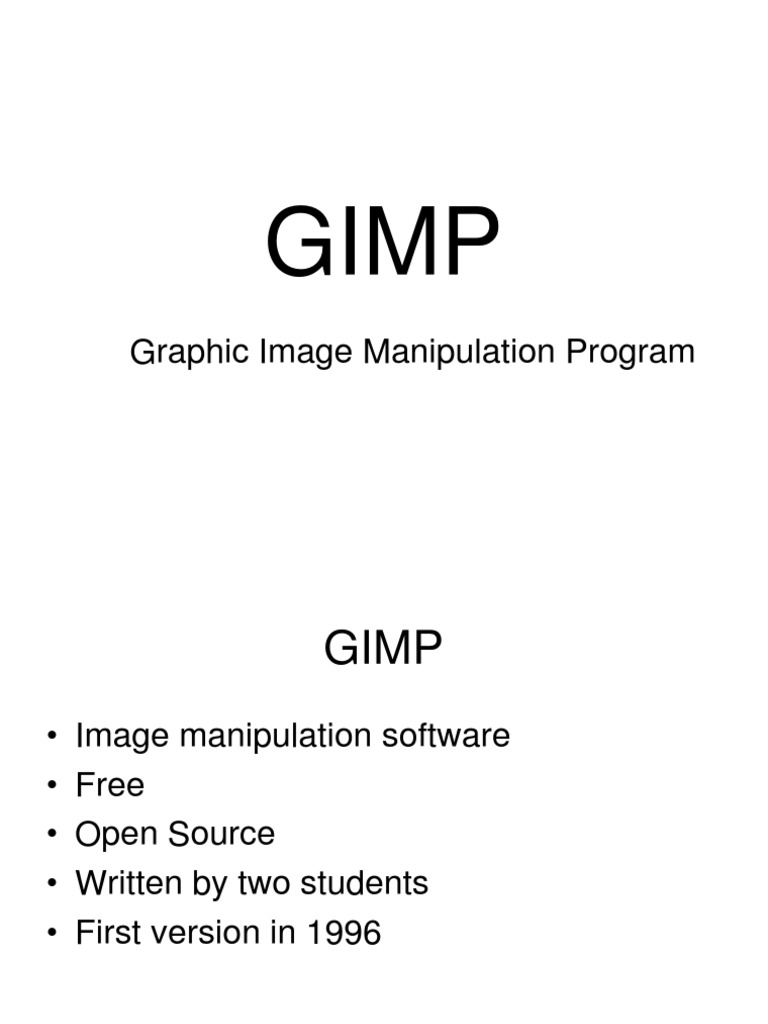 Introduction to GIMP Software | PDF | Adobe Photoshop | Computer Graphics