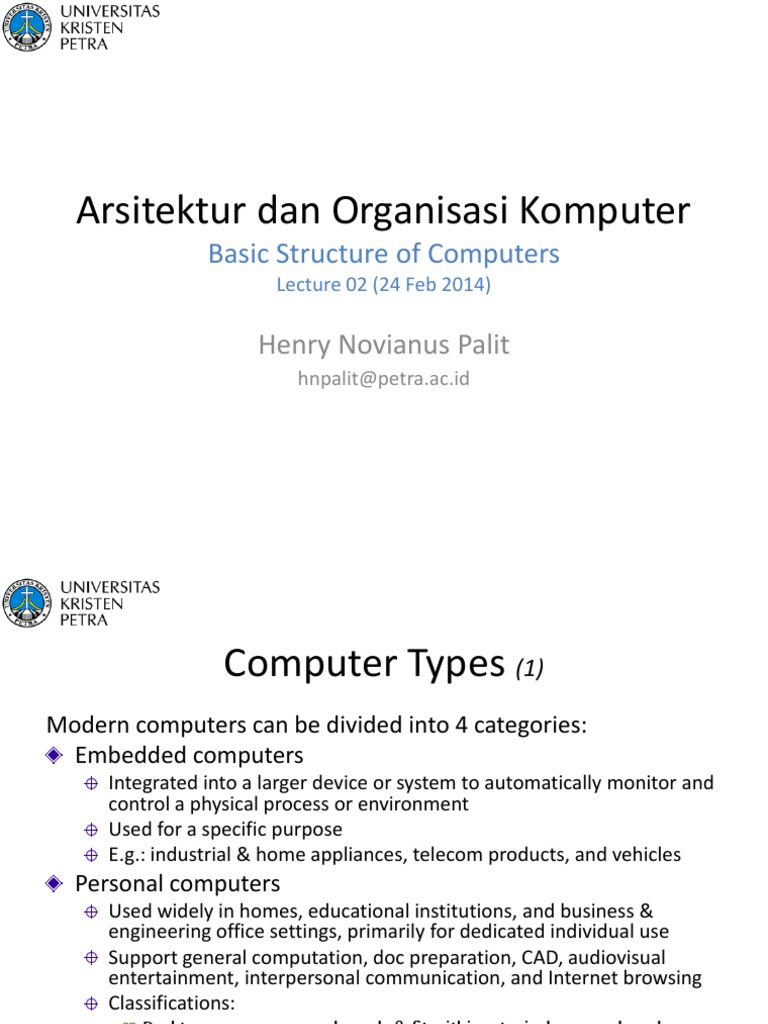 Arsitektur Dan Organisasi Komputer: Basic Structure of Computers | PDF ...