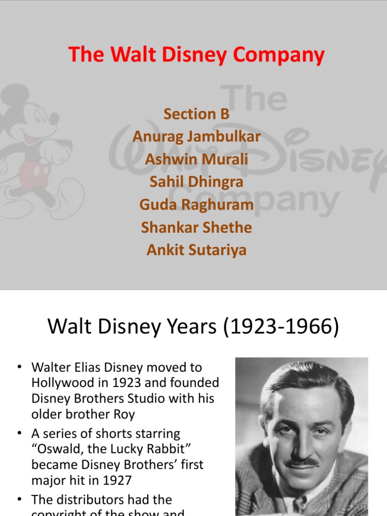 The Walt Disney Company | PDF | The Walt Disney Company | Walt Disney ...