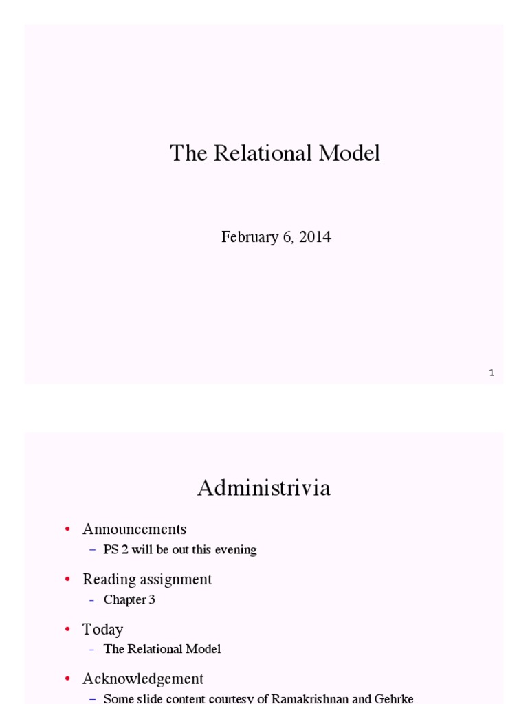 5 RelModel | PDF | Relational Database | Relational Model