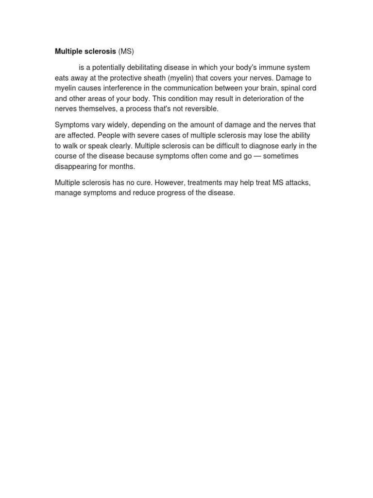 Multiple Sclerosis | PDF
