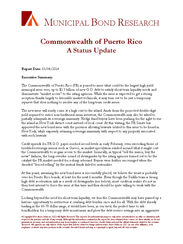 Comm of PR Status Update Axios 03-04-14 | PDF | Credit Rating Agency ...