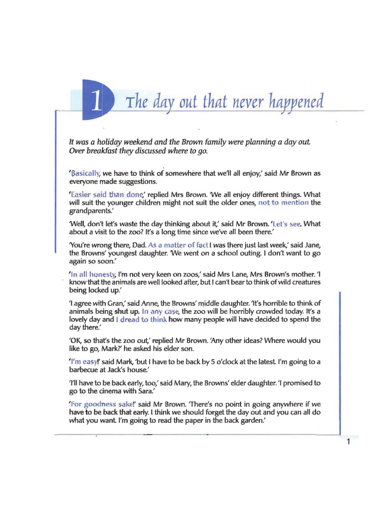 Everyday Idioms 1 PDF | PDF