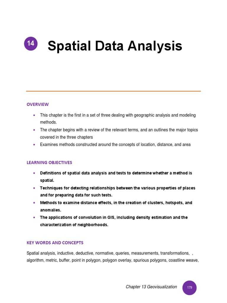 Spatial Data Analysis PDF Spatial Analysis Geographic Information 