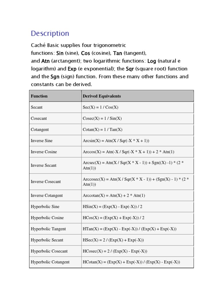 ATN Function | PDF | Trigonometric Functions | Exponential Function
