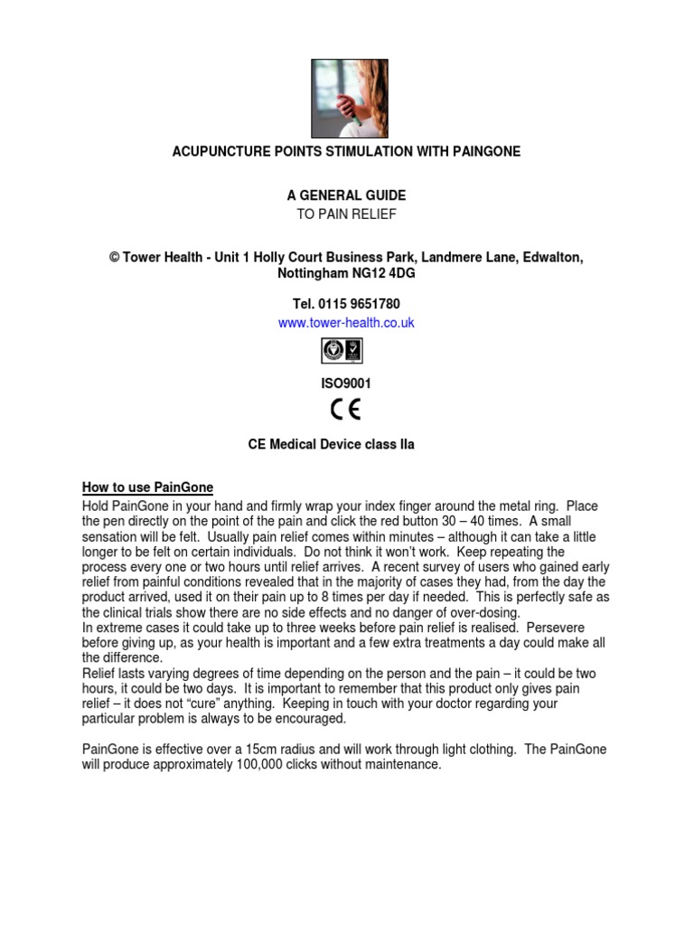 PainGone Acupoint Guide | PDF | Acupuncture | Arm