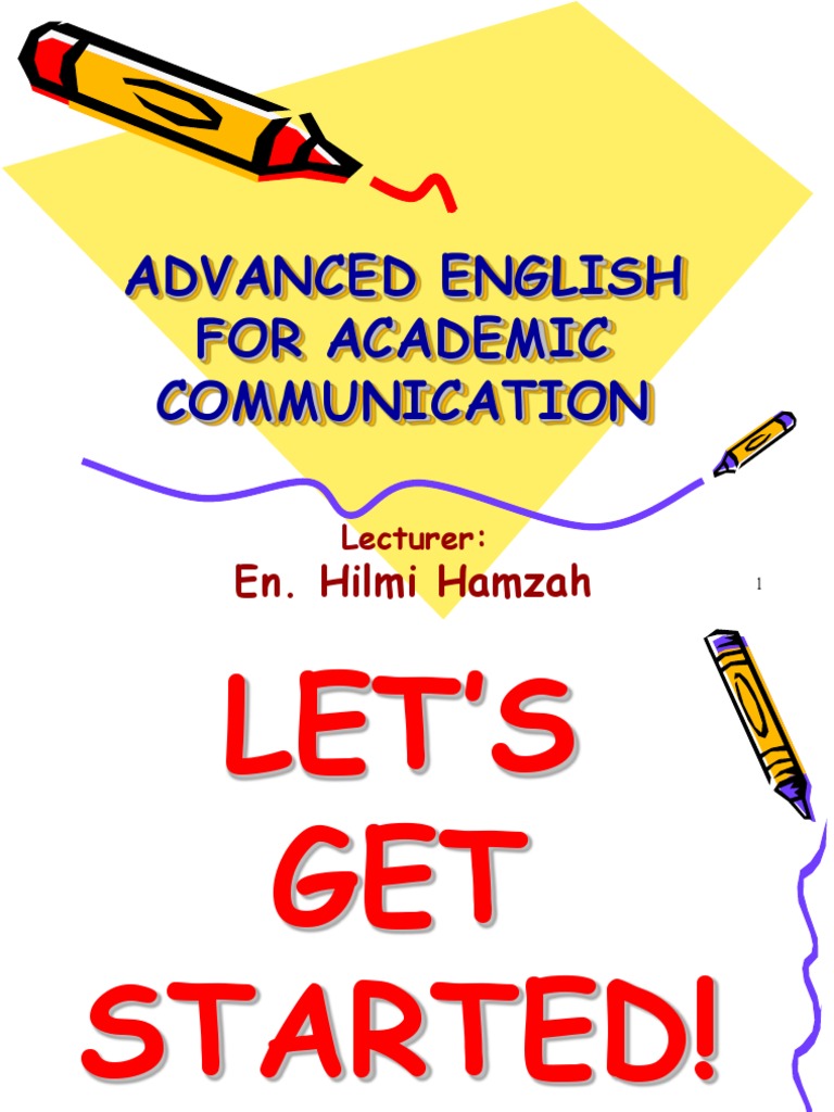 Advanced English For Academic Communication: En. Hilmi Hamzah | PDF ...