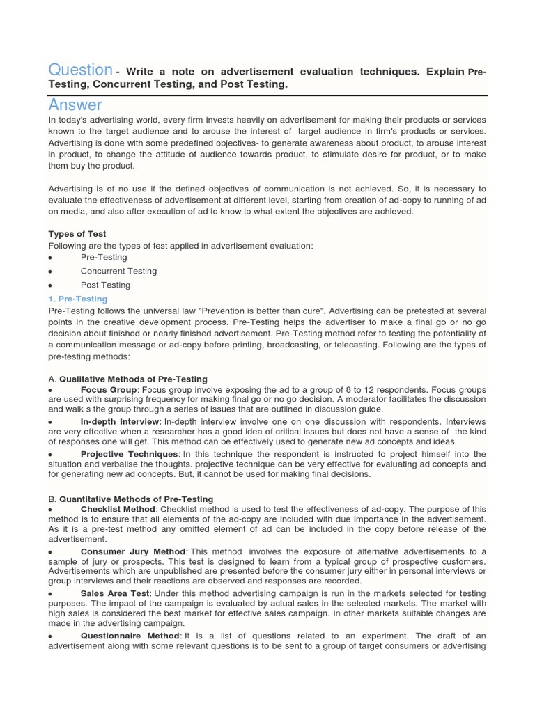 Ad Evaluation | Focus Group | Advertising