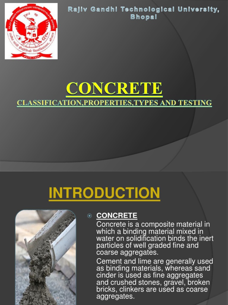 Concrete-Classification, Types and Testing | PDF | Construction ...