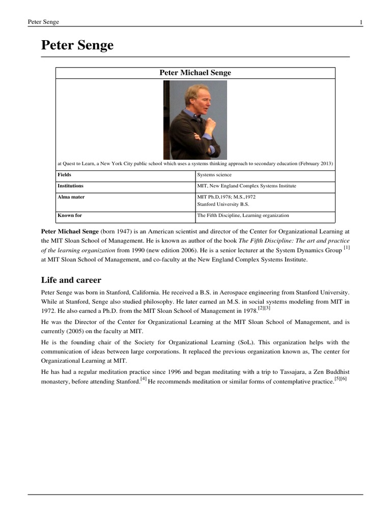 Peter Senge | PDF | Emergence | Cognition