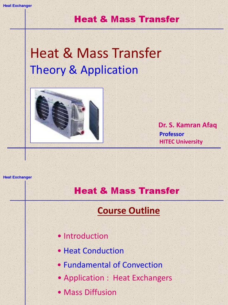 Heat and Mass Transfer | PDF | Heat Transfer | Heat Exchanger