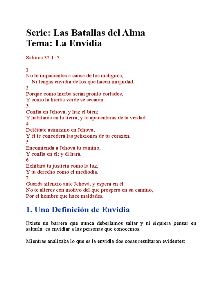 La Envidia | PDF | David | Saulo