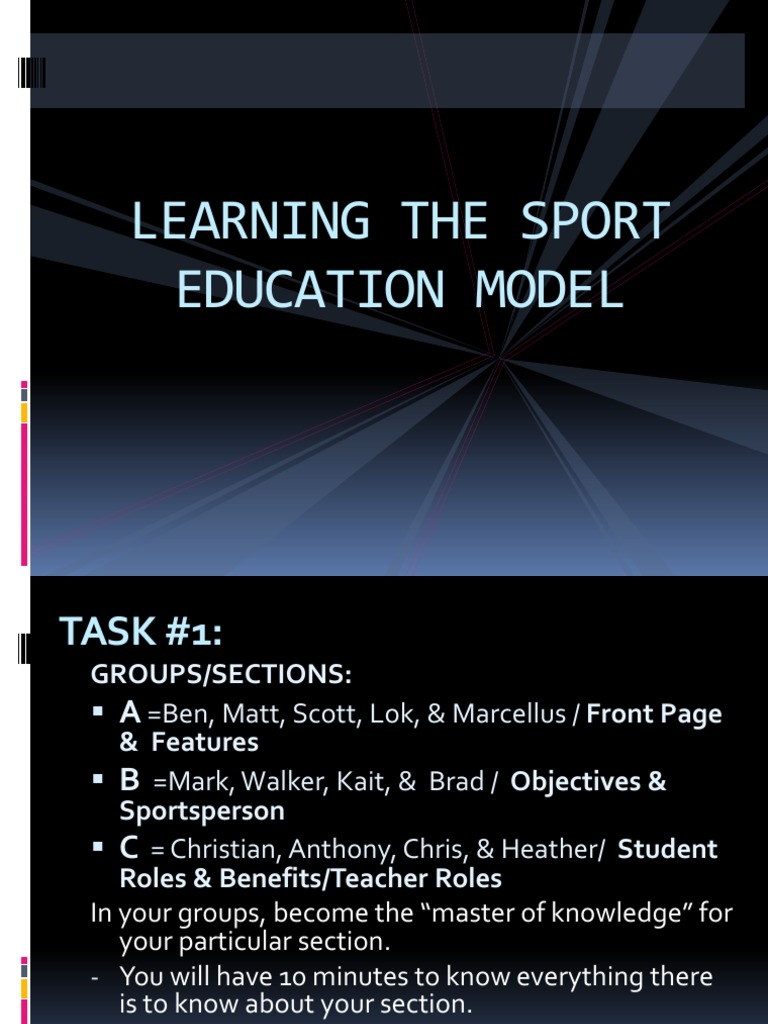 Sport Education Model for Badminton | PDF | Learning | Communication