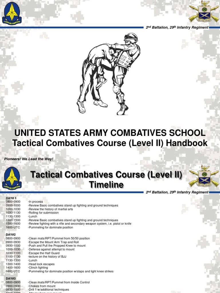 Tactical Combatives Course (Level II) Handbook | PDF