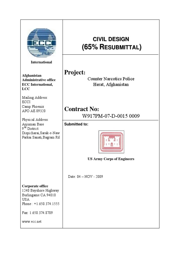 Pages From 65% Civil Design Resubmittal - 2 4-Nov-09 | PDF | Sanitary ...