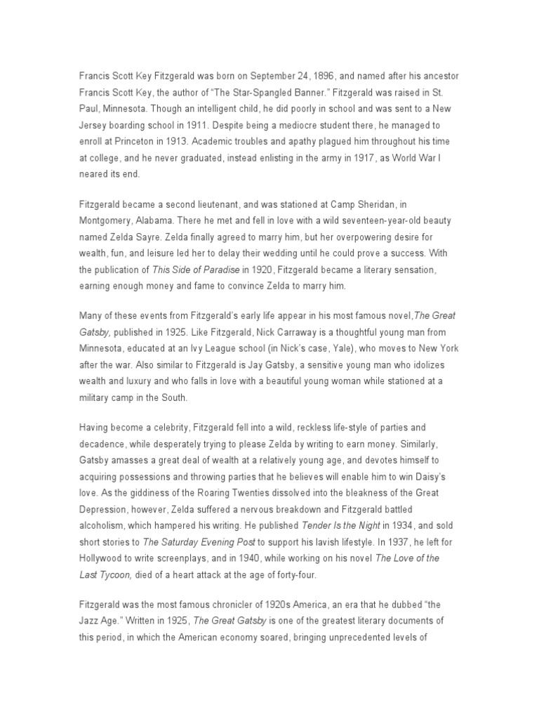 The Great Gatsby | PDF | The Great Gatsby