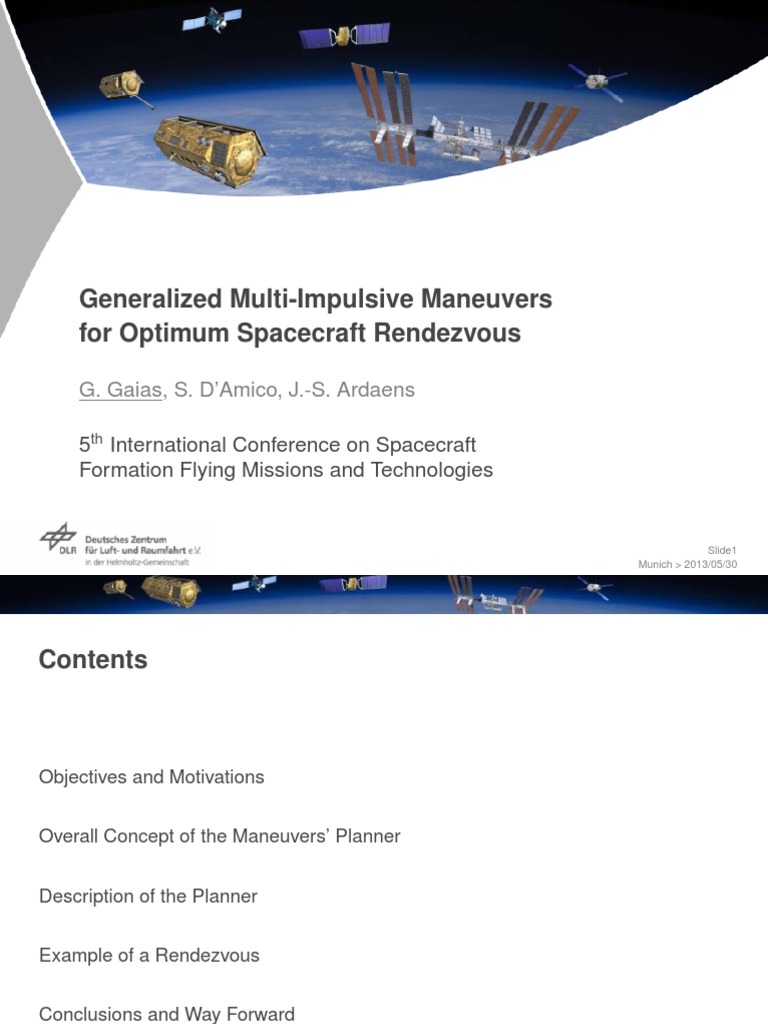 Generalized Multi-Impulsive Maneuvers For Optimum Spacecraft Rendezvous | PDF | Orbital Maneuver ...