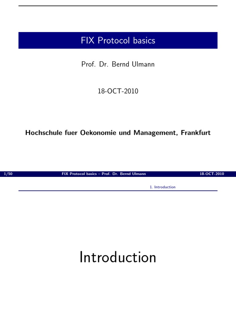 Fix Basics | PDF | Networking Standards | Internet Protocols