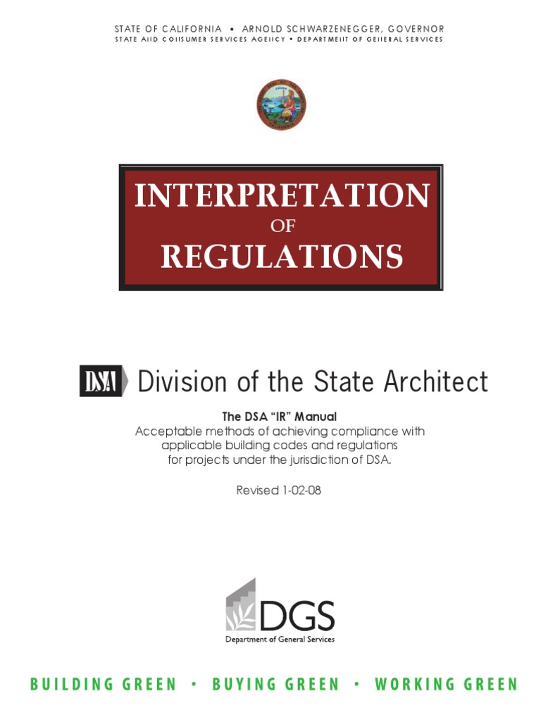 DSA CODE IR Manual Updated 01-02-08 | Construction Management ...