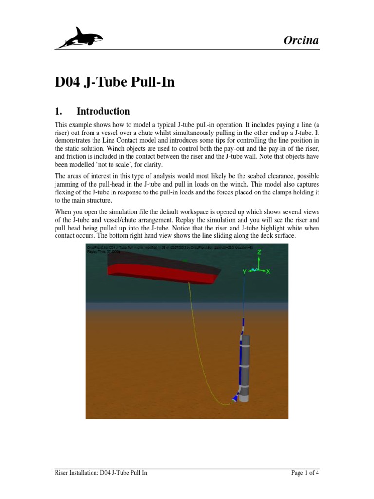 Modeling a J-Tube Pull-In Operation Using Line Contact Models and ...