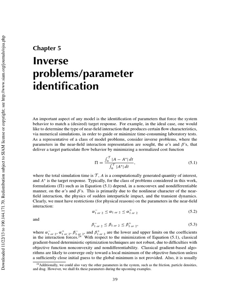 Inverse problems/parameter identification: α's and β's, that | PDF | Genetic Algorithm ...