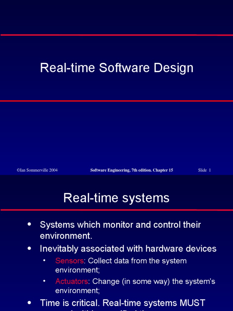 Real Time Software Design Pdf Scheduling Computing Real Time