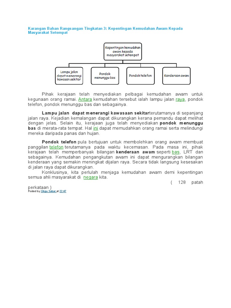 Karangan Bahan Rangsangan Kepentingan Public | PDF