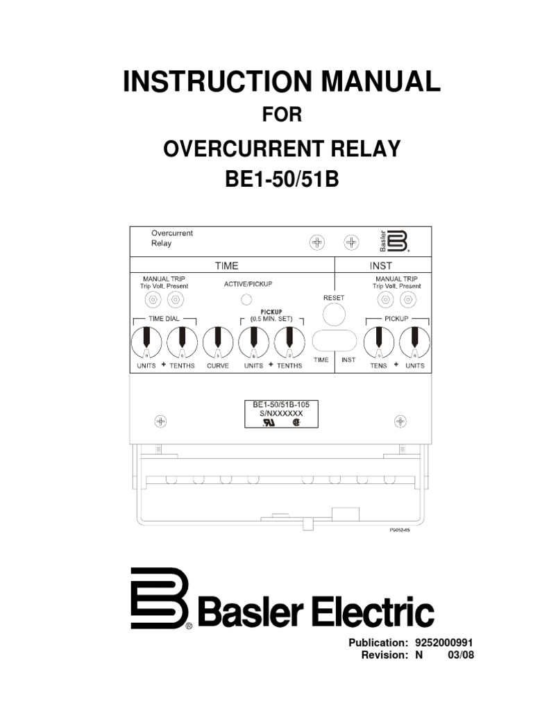 BE1 50-51B Overcurrent Relay | PDF | Relay | Switch