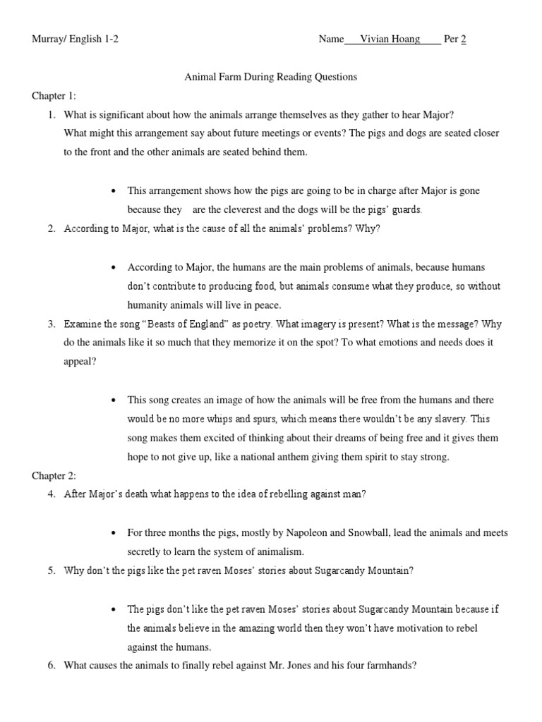 Animal Farm Questions