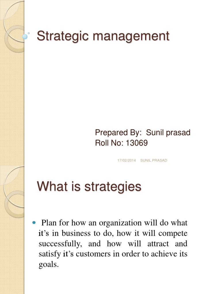 Strategic Management and Corporate Strategies | PDF