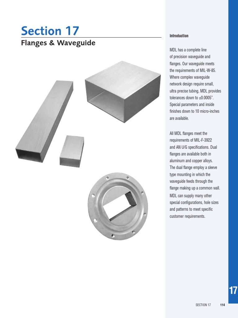 Flanges Wave Guide | PDF | Pipe (Fluid Conveyance) | Building Materials
