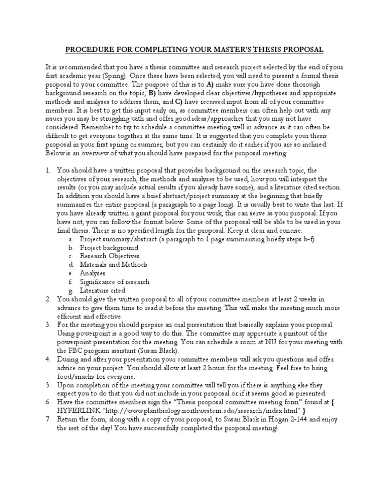 Thesis Proposal Guidelines | PDF | Thesis | Science