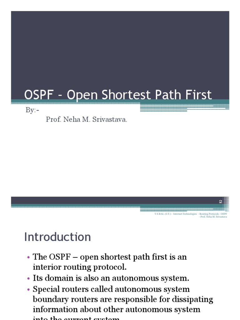 OSPF - Open Shortest Path First | PDF | Routing | Network Packet