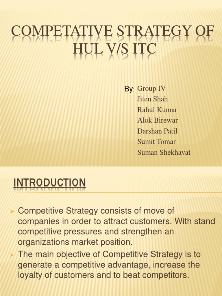 Final PPT of HUL Vs ITC | PDF | Business | Business Economics