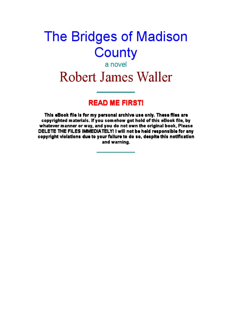The Bridges of Madison County | PDF