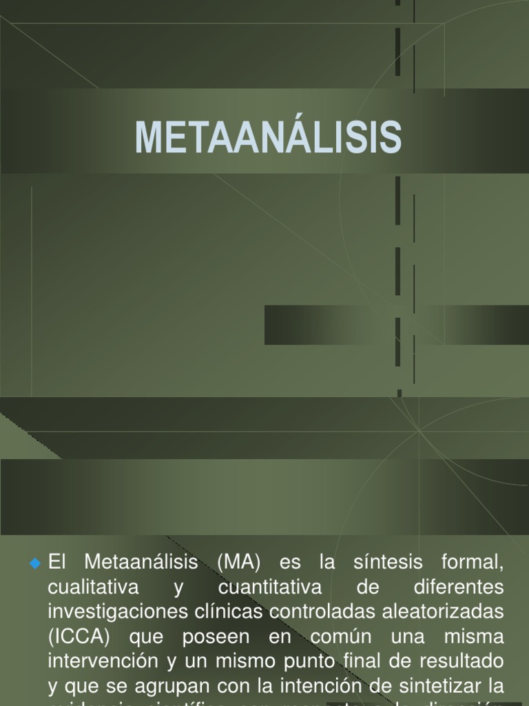 Metaanálisis y Revision Sistematica | Metaanálisis | Estadísticas